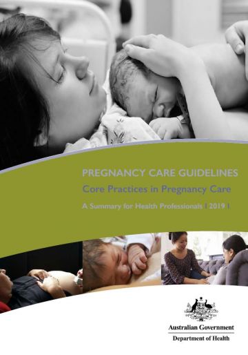 Core practices for antenatal care as per the Australian Clinical ...